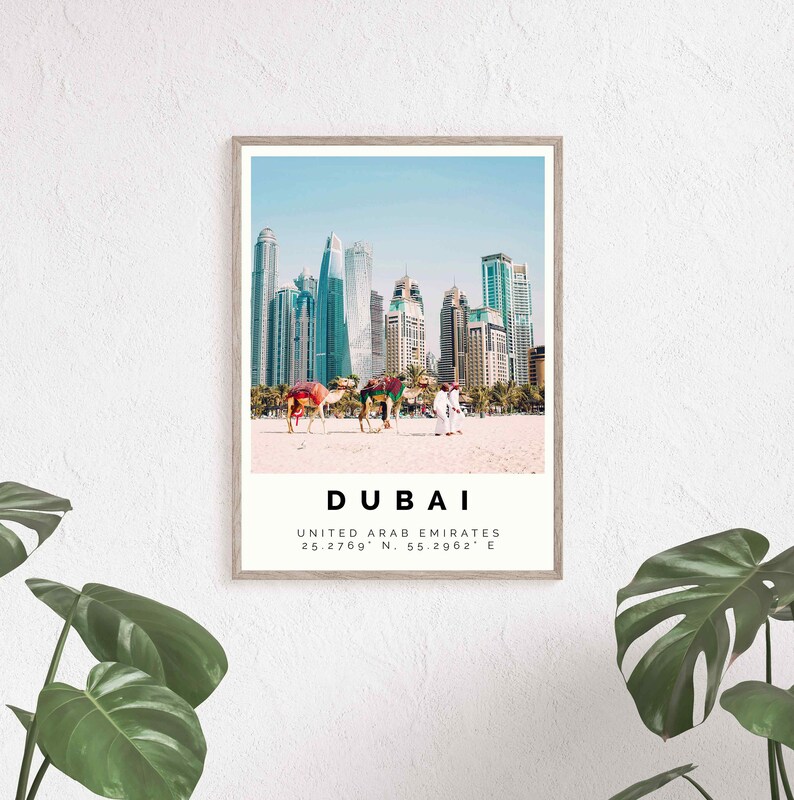 Dubai Poster Colorful Print Dubai Wall Art Dubai Photo - Etsy