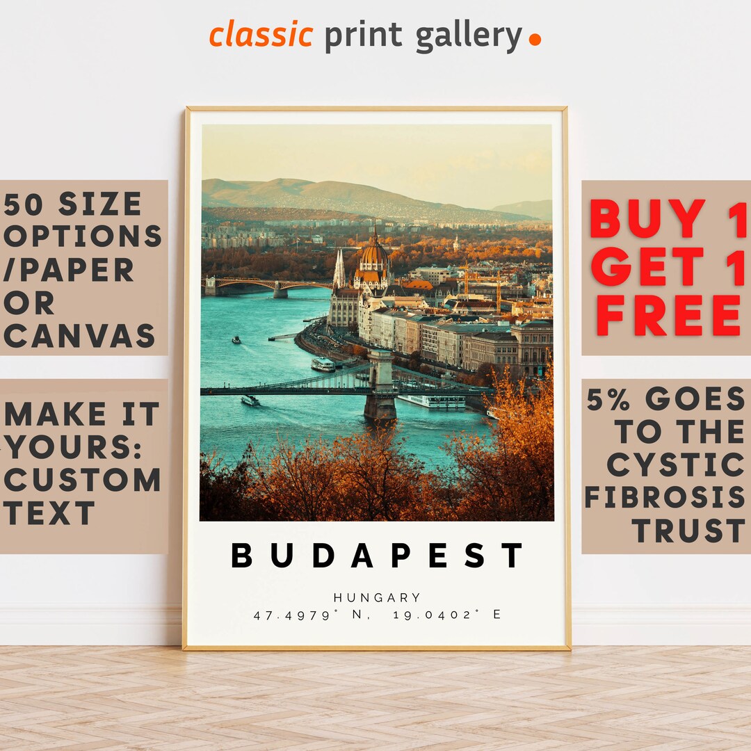 Budapest Poster Colorful Print, Budapest Wall Art, Budapest Photo Decor ...