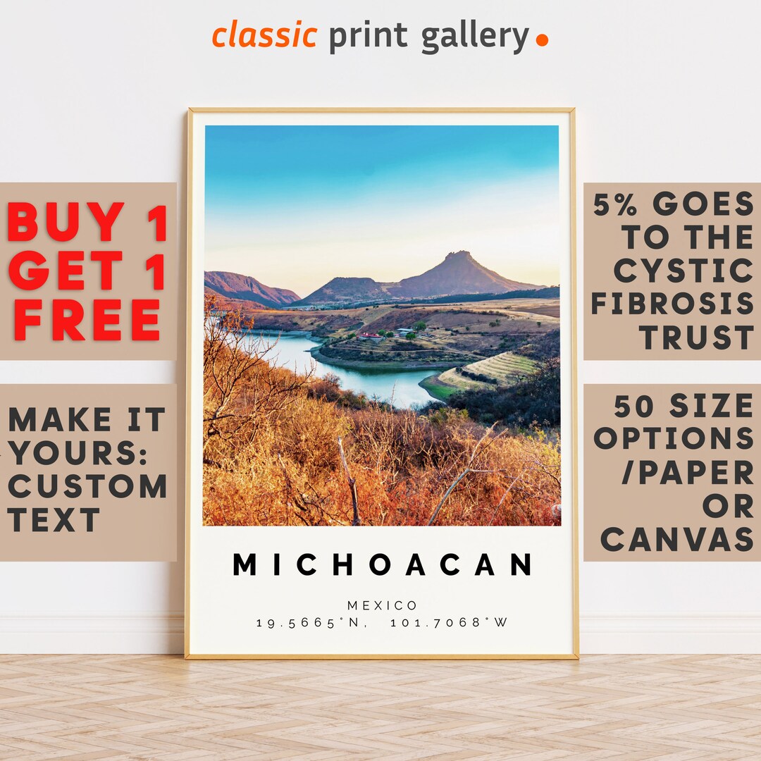 Michoacan Print,michoacan Wall Art,michoacan Colorful Poster ...