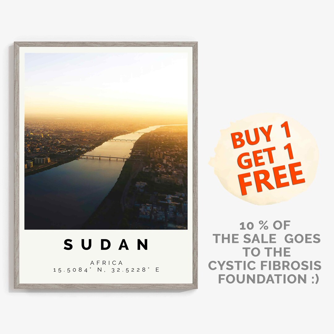 Sudan Poster Colorful Print Sudan Wall Art Sudan Photo - Etsy