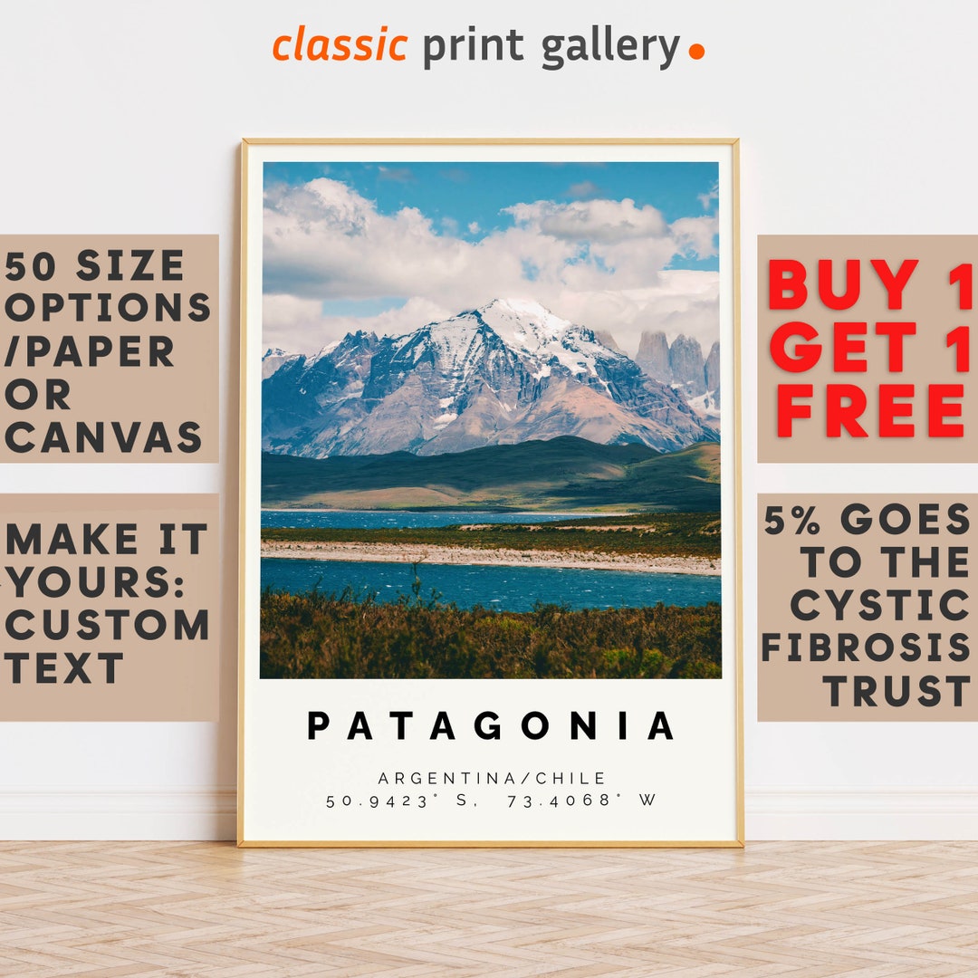 Patagonia Poster Colorful Print, Patagonia Wall Art, Patagonia Photo ...