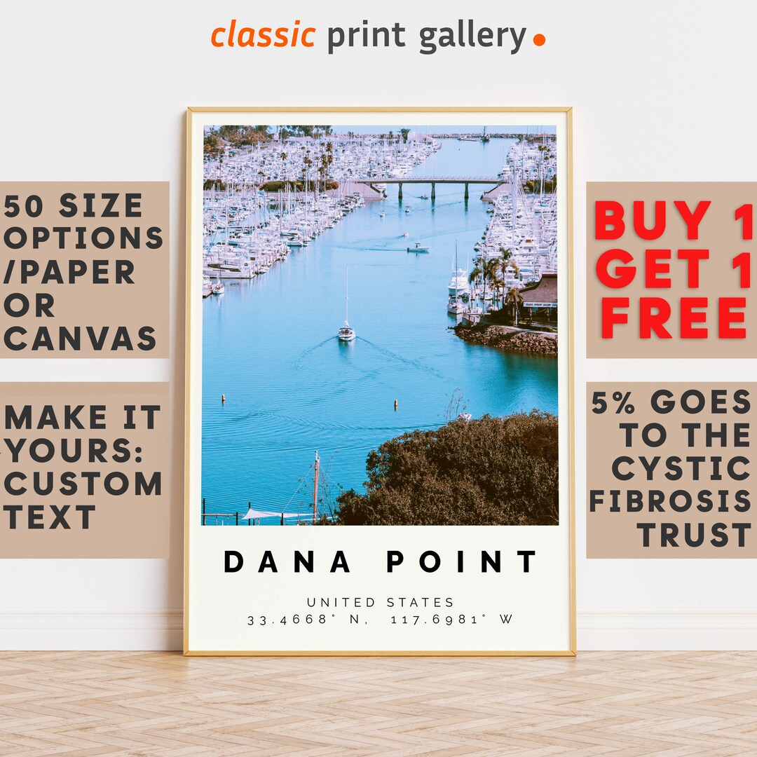 Dana Point Poster Colorful Print, Dana Point Wall Art, Dana Point Photo ...