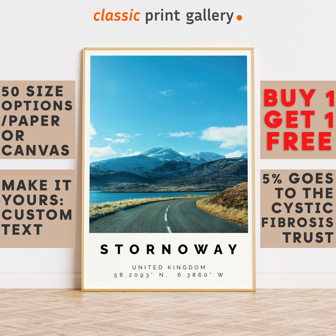 Stornoway Poster Colorful Print, Stornoway Wall Art, Stornoway Photo ...