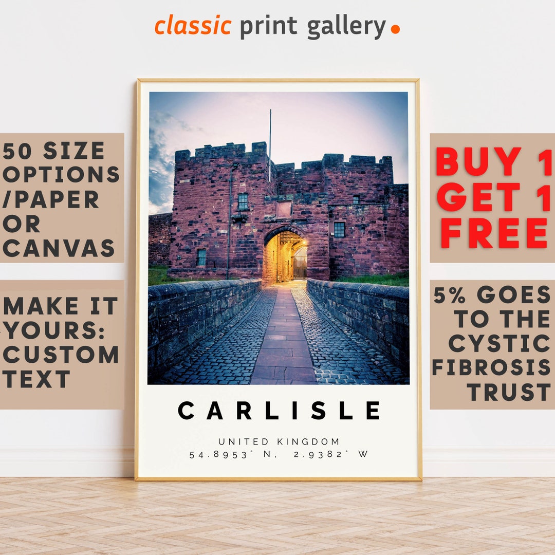Carlisle Poster Colorful Print, Carlisle Wall Art, Carlisle Photo Decor ...