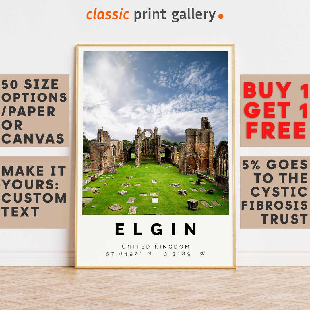 Elgin Poster Colorful Print, Elgin Wall Art, Elgin Photo Decor, Elgin ...