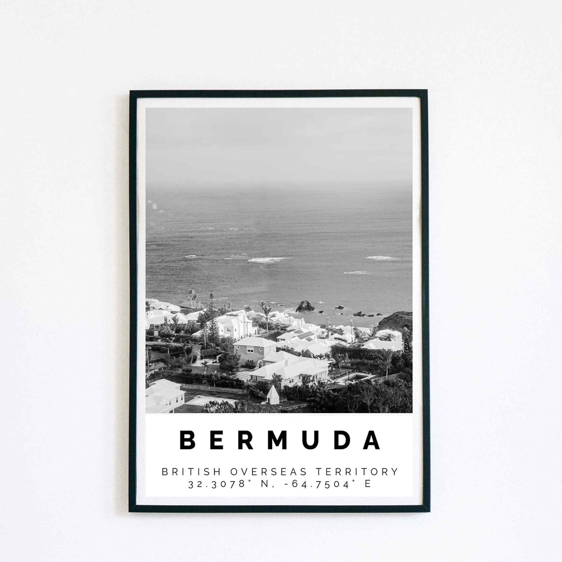 Bermuda Poster Bermuda Print Coordinates Poster Travel - Etsy