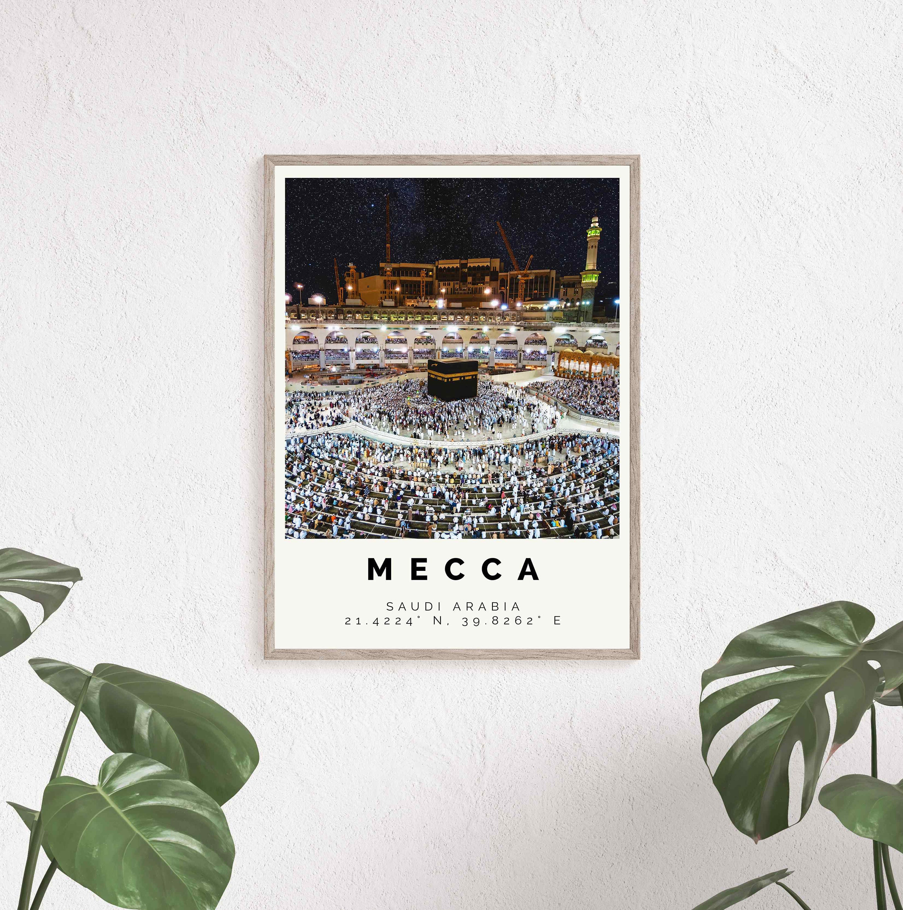 Mecca Poster Colorful Print Mecca Wall Art Mecca Photo - Etsy