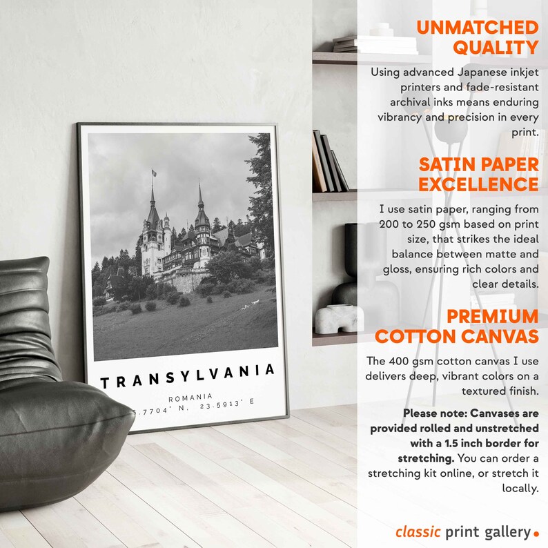 Transylvania Poster,transylvania Print,transylvania Black and White ...