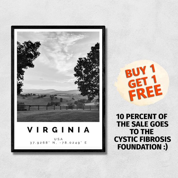 Virginia Print Black and White Photo Virginia Wall Art - Etsy