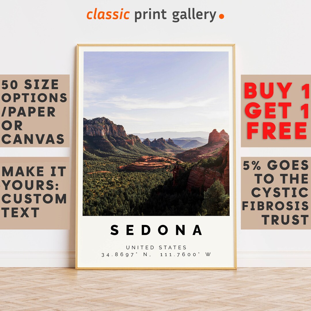 Sedona Poster Colorful Print, Sedona Wall Art, Sedona Photo Decor ...