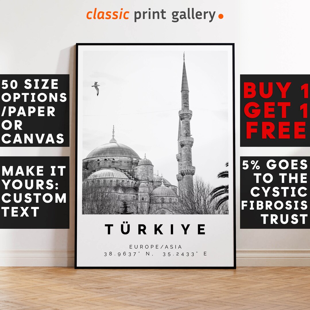 Turkey Poster,turkey Print,turkey Decor, Wall Art,turkey, Anniversary ...