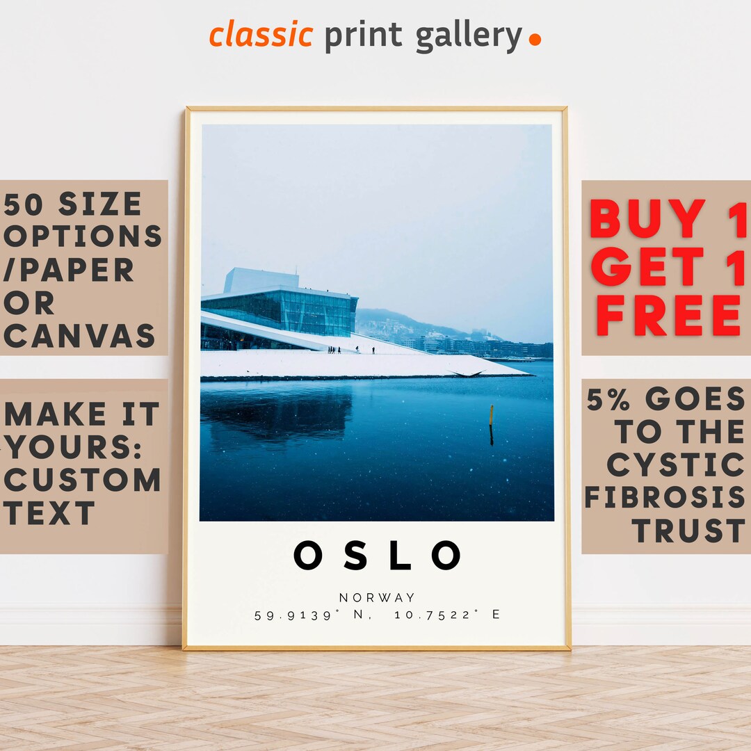 Oslo Poster Colorful Print, Oslo Wall Art, Oslo Photo Decor, Oslo Gift ...