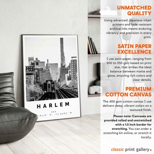 Harlem Poster Black and White Print New York, Harlem Wall Art, Harlem ...