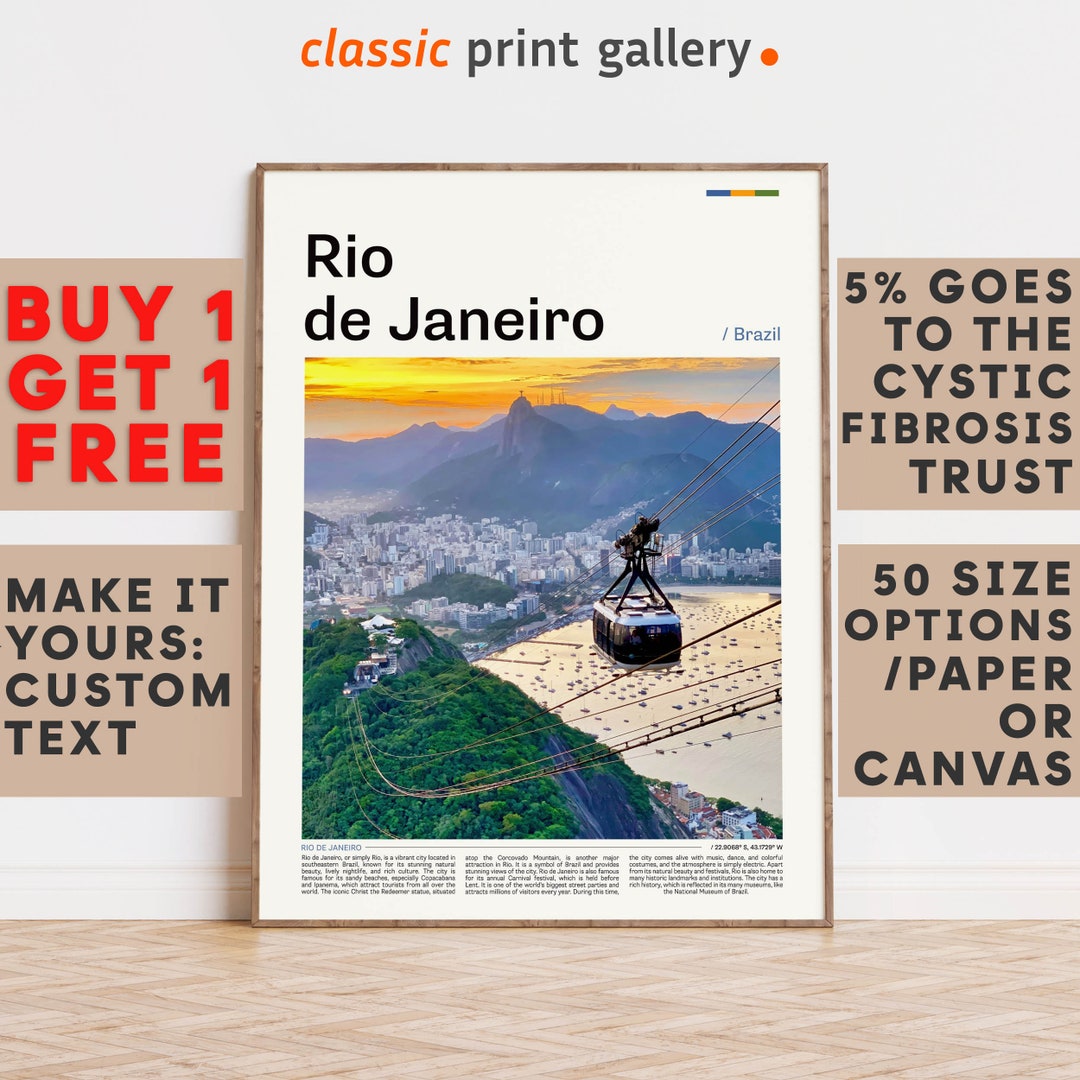 Rio De Janeiro Print, Rio De Janeiro Wall Art, Rio De Janeiro Color ...