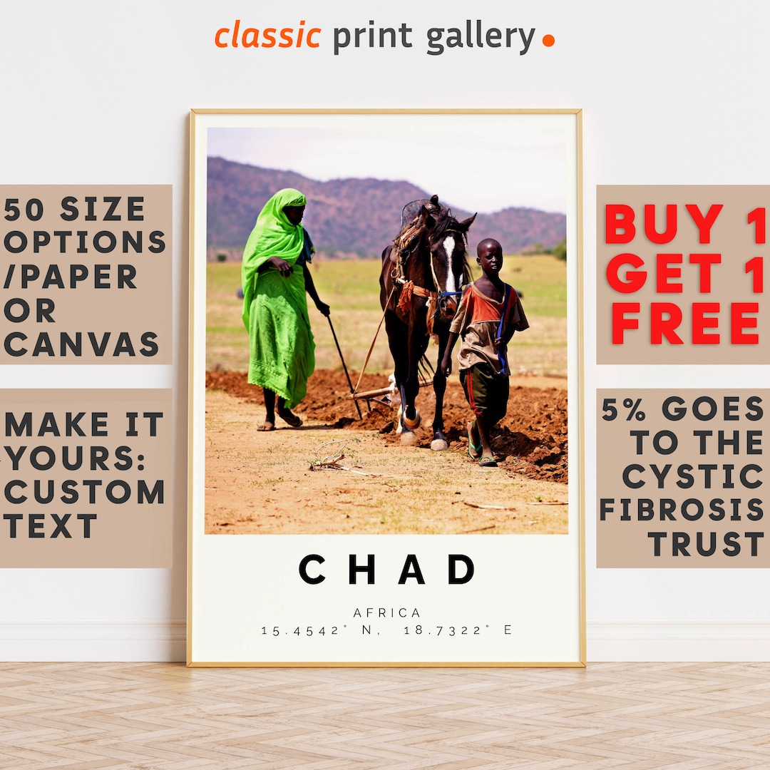 Chad Poster Colorful Print, Chad Wall Art, Chad Photo Decor, Chad Gift ...