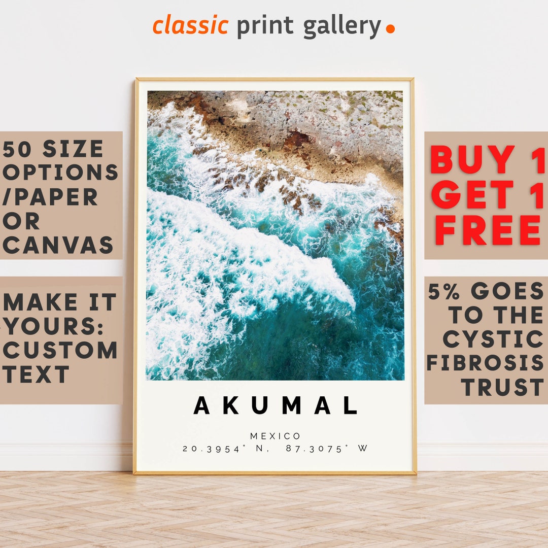 Akumal Poster Colorful Print, Akumal Wall Art, Akumal Photo Decor ...