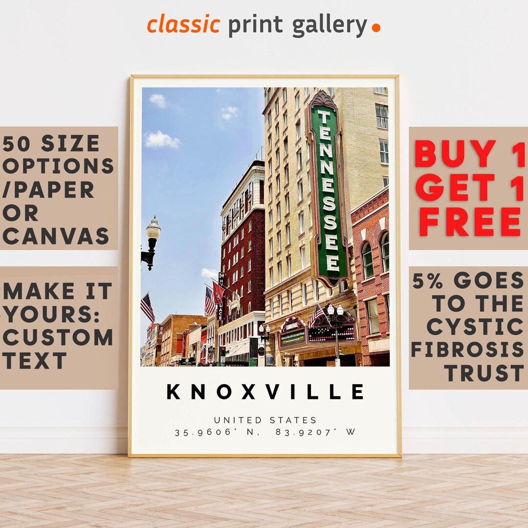 Knoxville Poster Colorful Print, Knoxville Wall Art, Knoxville Photo ...
