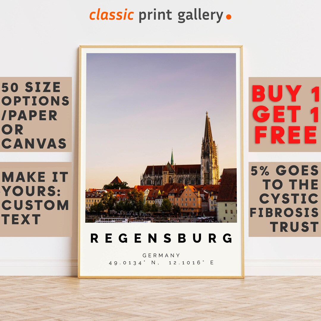 Regensburg Poster Colorful Print, Regensburg Wall Art, Regensburg Photo ...