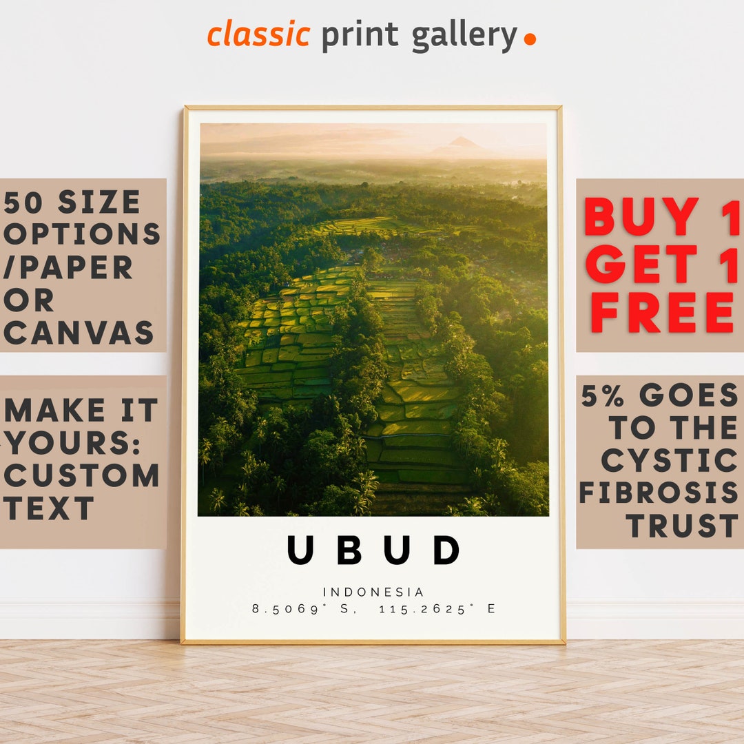 Ubud Poster Colorful Print, Ubud Wall Art, Ubud Photo Decor, Ubud Gift ...