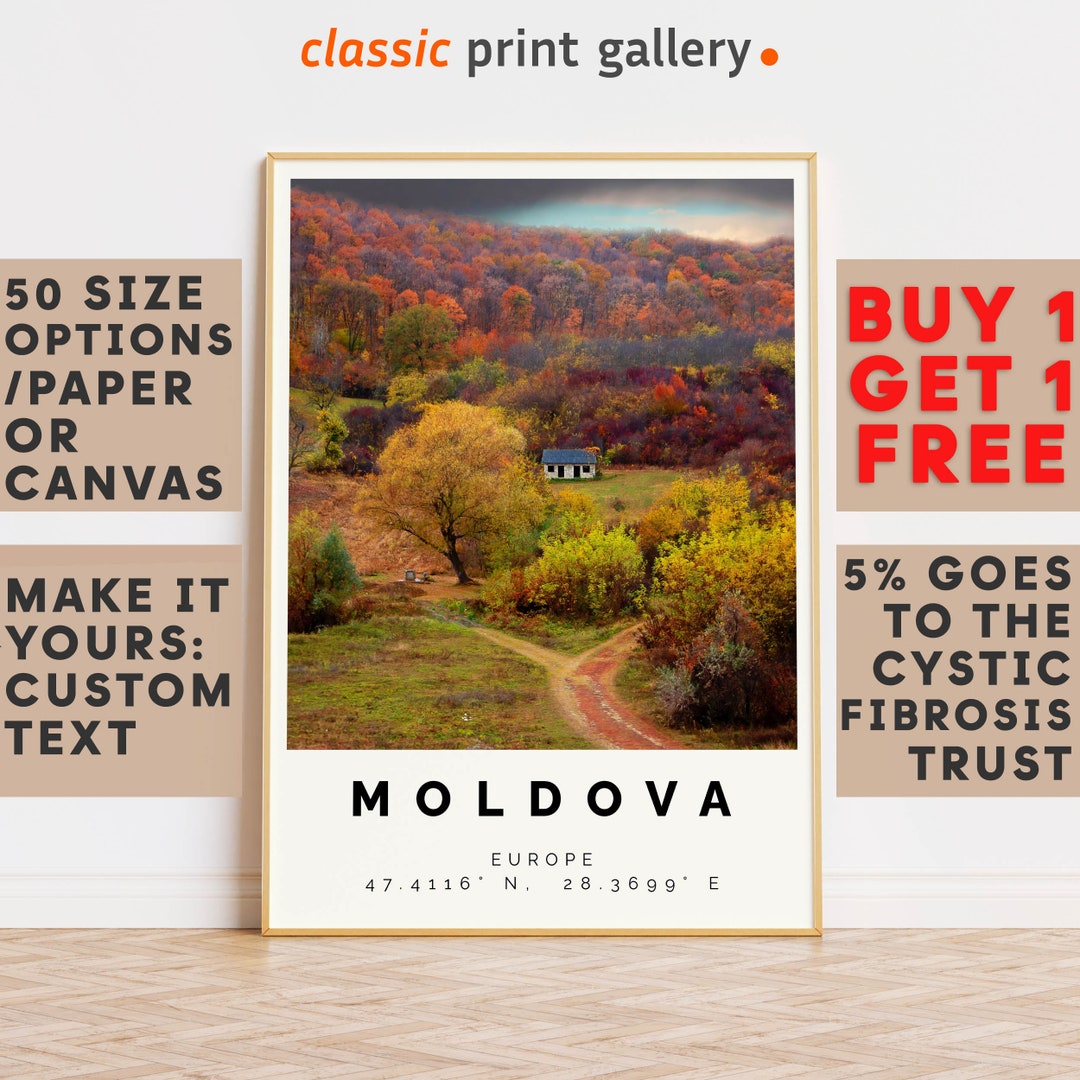 Moldova Poster Colorful Print, Moldova Wall Art, Moldova Photo Decor ...