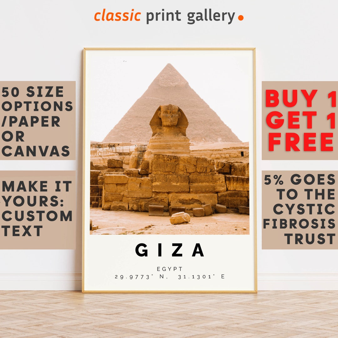 Giza Poster Colorful Print, Giza Wall Art, Giza Photo Decor, Giza Gift Travel Print,egypt,a5, A4 ...
