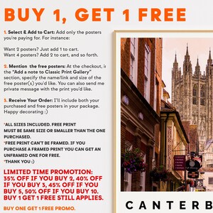 Canterbury Poster Colorful Print, Canterbury Wall Art, Canterbury Photo ...