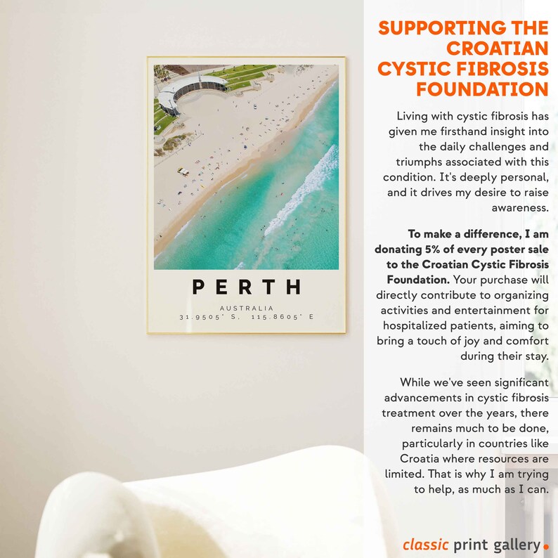 Perth Poster Colorful Print, Perth Wall Art, Perth Photo Decor, Perth ...