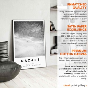 Nazare Poster Black and White Print, Nazare Wall Art, Nazare Photo ...