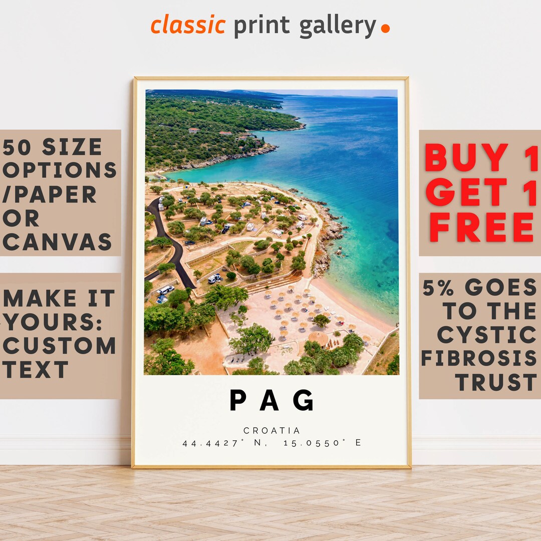 Pag Poster Colorful Print, Pag Wall Art, Pag Photo Decor, Pag Gift ...