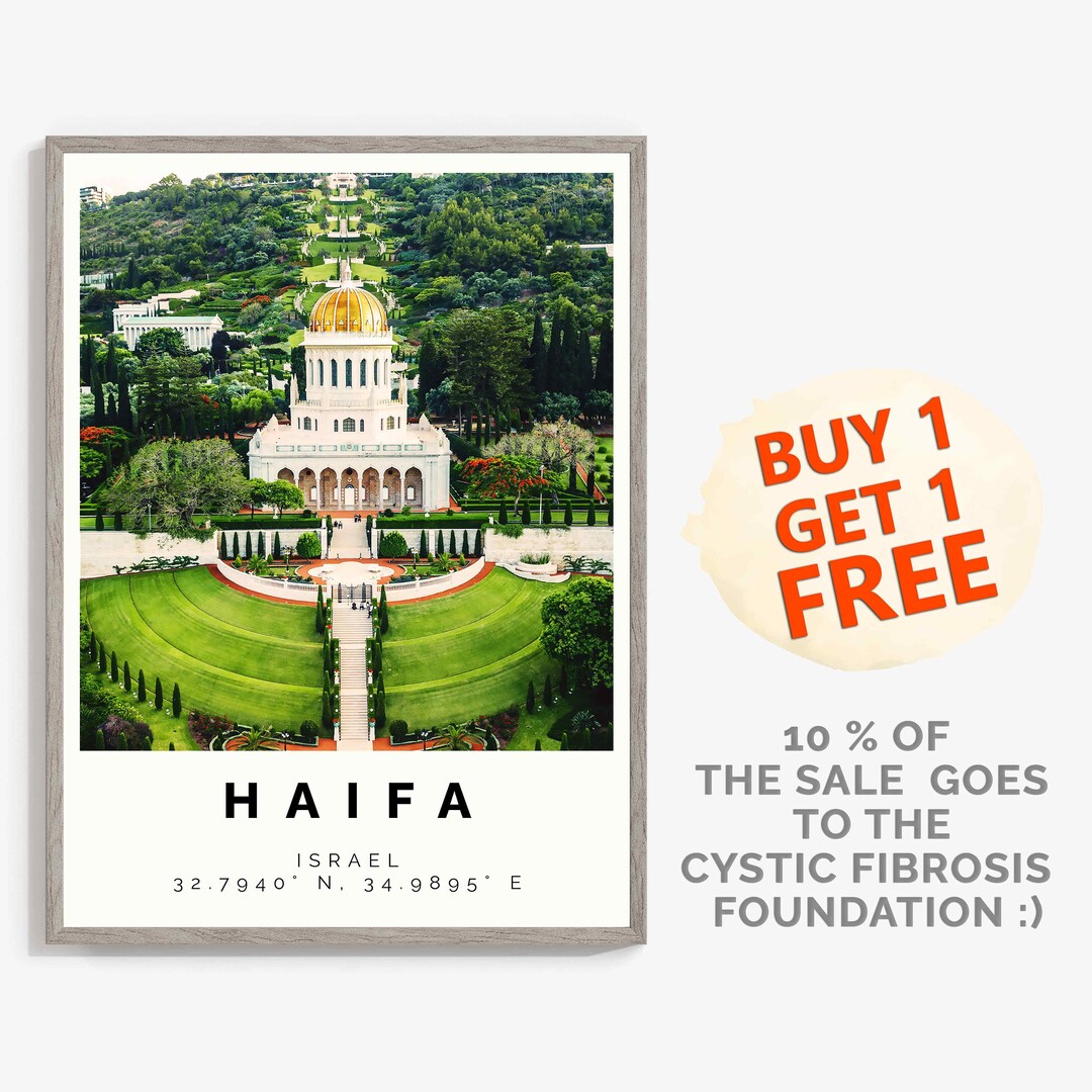 Haifa Poster Colorful Print Haifa Wall Art Haifa Photo - Etsy
