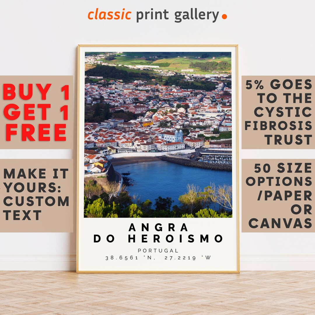 Angra Do Heroismo Print Wall Art Colorful Poster,personalized Birthday ...