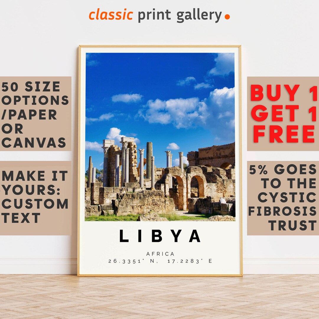Libya Poster Colorful Print, Libya Wall Art, Libya Photo Decor, Libya ...