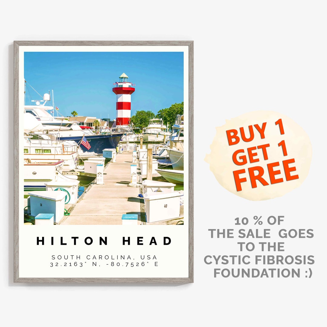 Hilton Head Poster Colorful Print Hilton Head Wall Art - Etsy