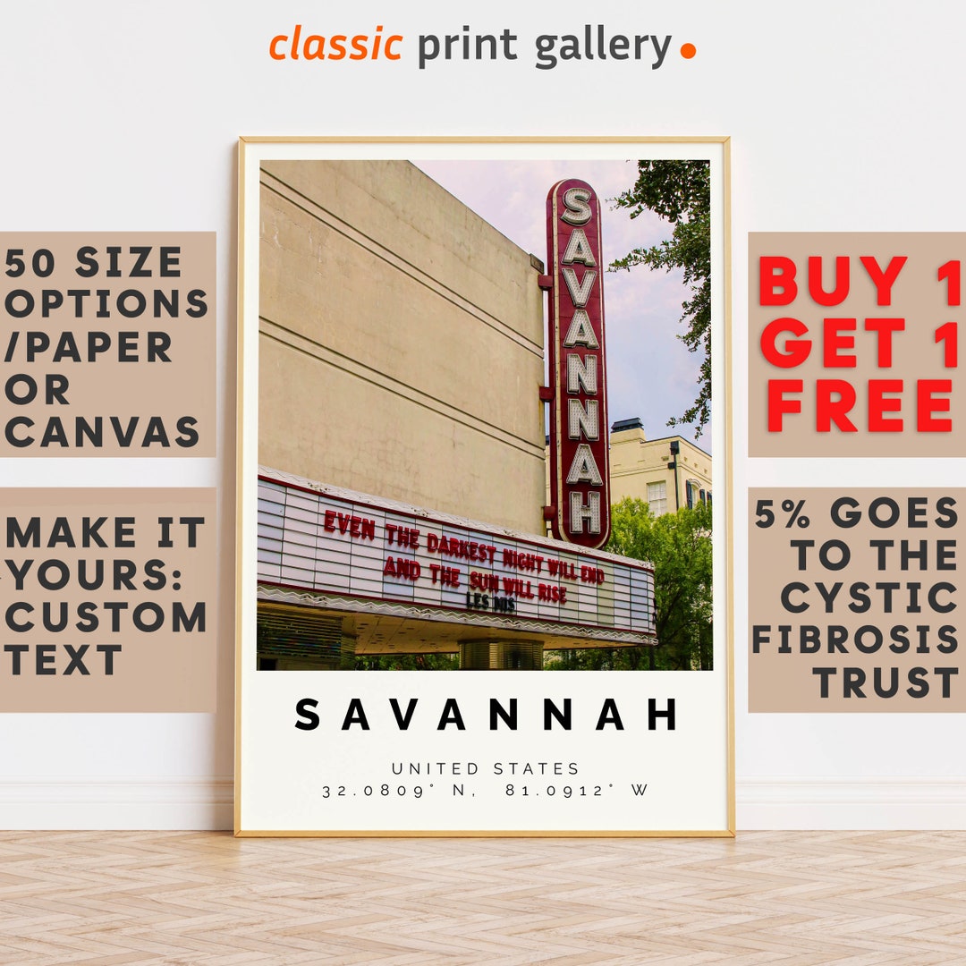 Savannah Poster Colorful Print, Savannah Wall Art, Savannah Photo Decor ...