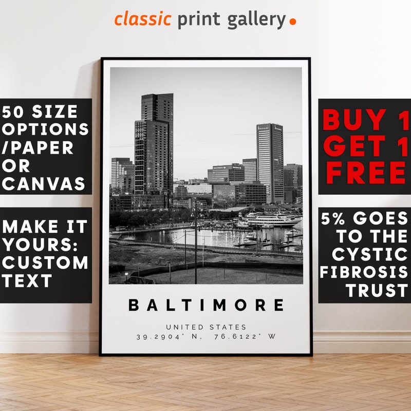 Baltimore Travel Poster - Etsy