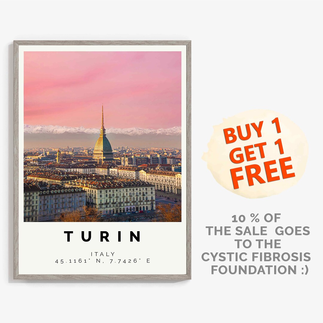 Turin Poster Colorful Print Turin Wall Art Turin Photo - Etsy