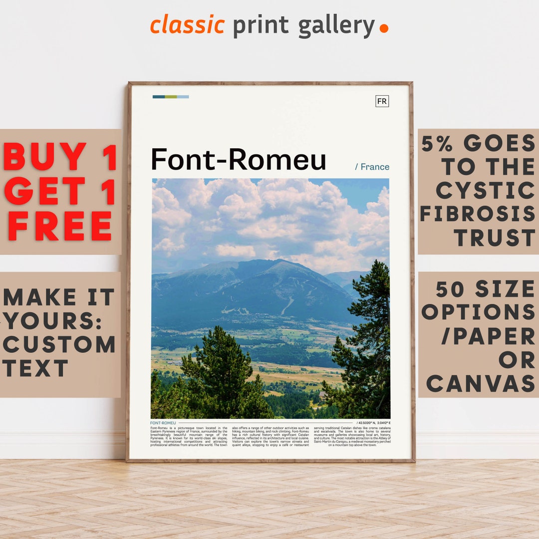 Font-romeu Print, Font-romeu Wall Art, Font-romeu Color Poster With ...