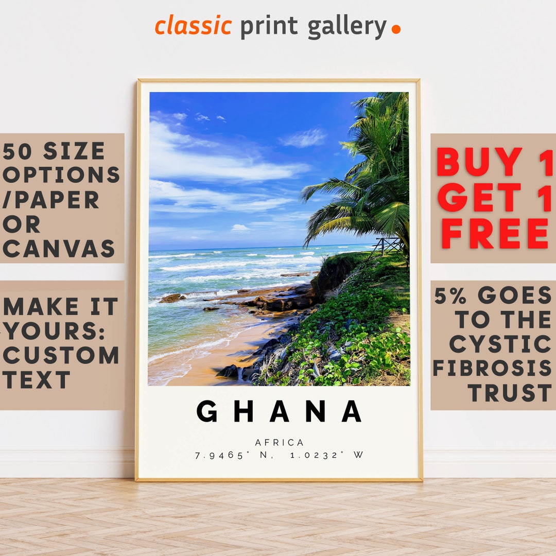 Ghana Poster Colorful Print, Ghana Wall Art, Ghana Photo Decor, Ghana ...