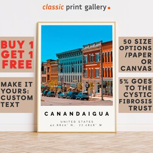 Canandaigua Print Colorful Poster|canandaigua Wall Art|canandaigua ...