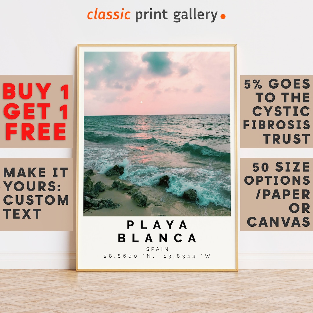 Playa Blanca Print,playa Blanca Wall Art,playa Blanca Colorful Poster ...