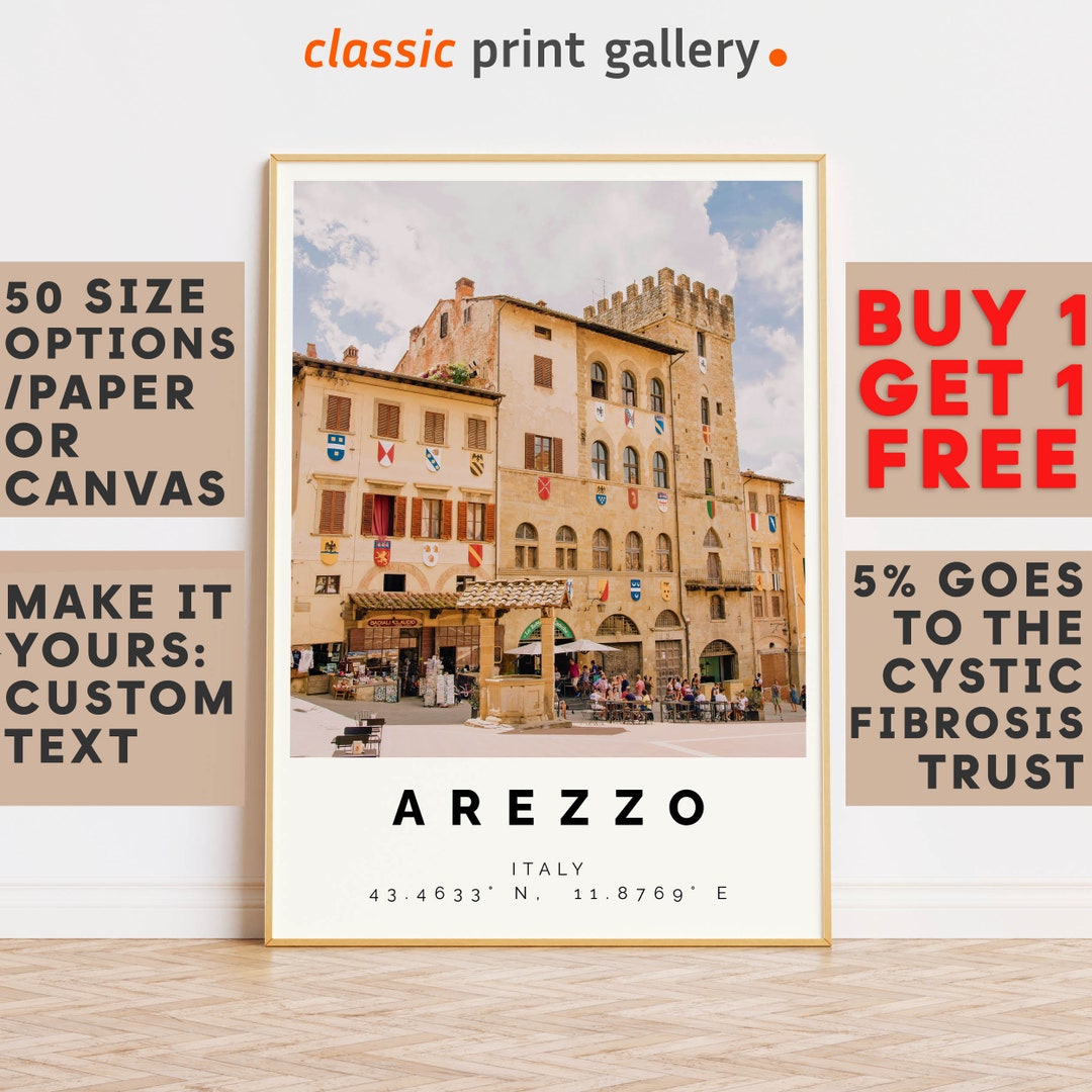 Arezzo Poster Colorful Print, Arezzo Wall Art, Arezzo Photo Decor, Gift ...