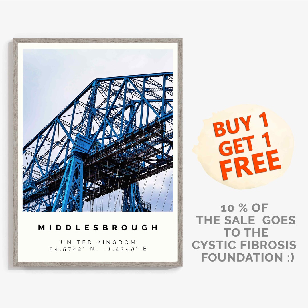 Middlesbrough Poster Colorful Print Middlesbrough Wall Art - Etsy