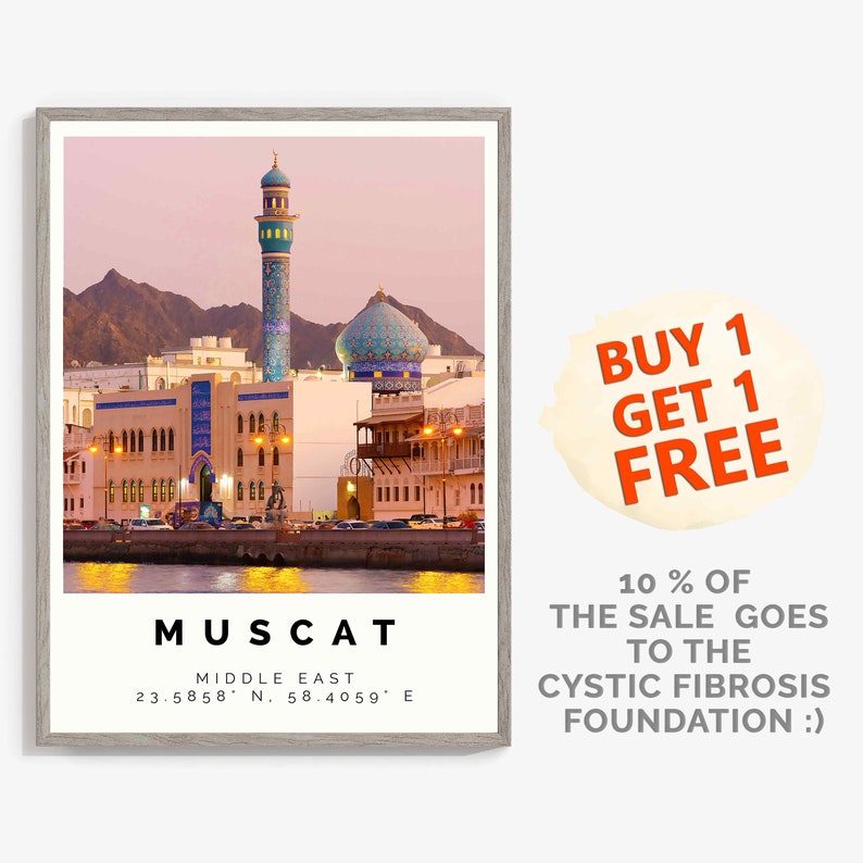 Muscat Poster Colorful Print Muscat Wall Art Muscat Photo - Etsy