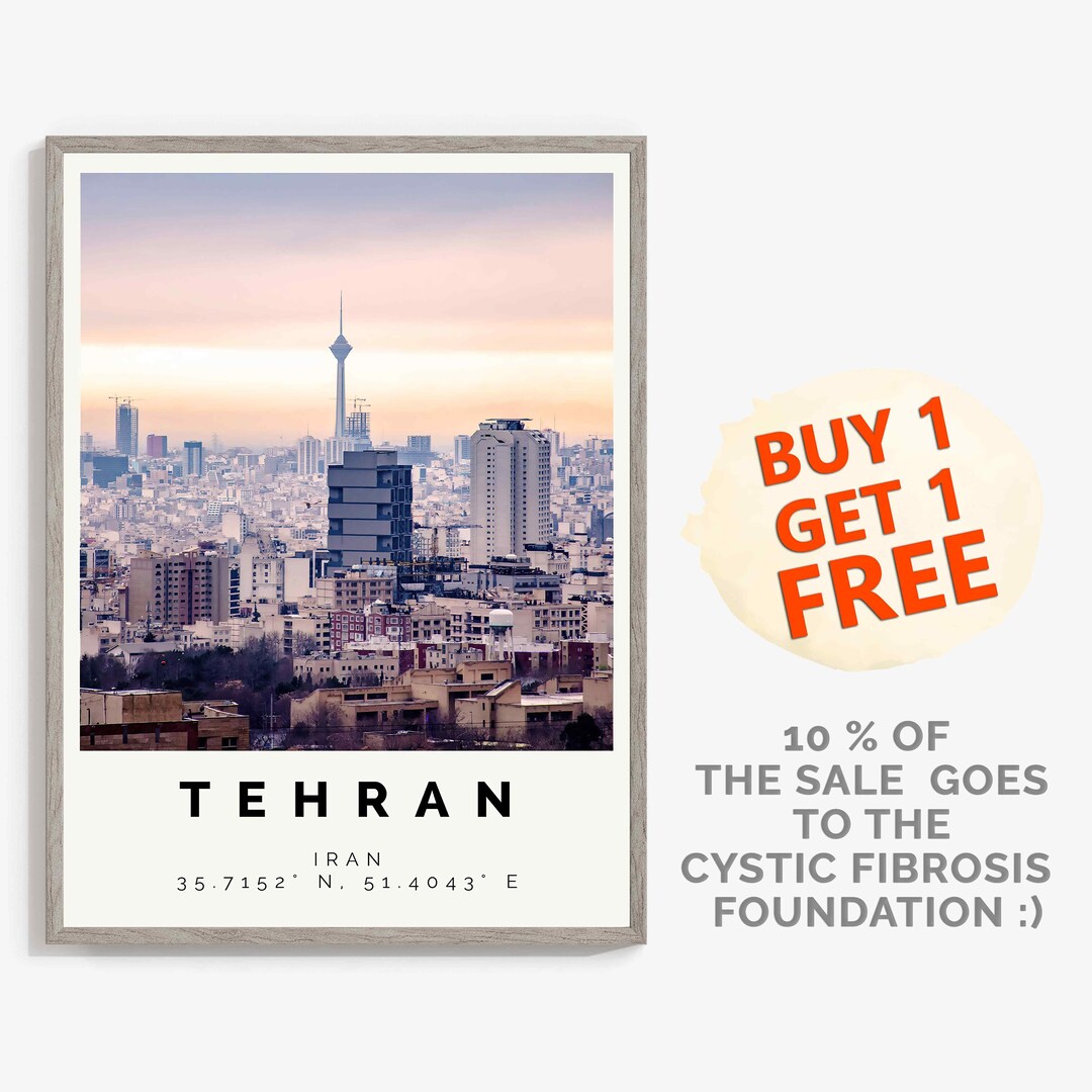 Tehran Poster Colorful Print Tehran Wall Art Tehran Photo - Etsy