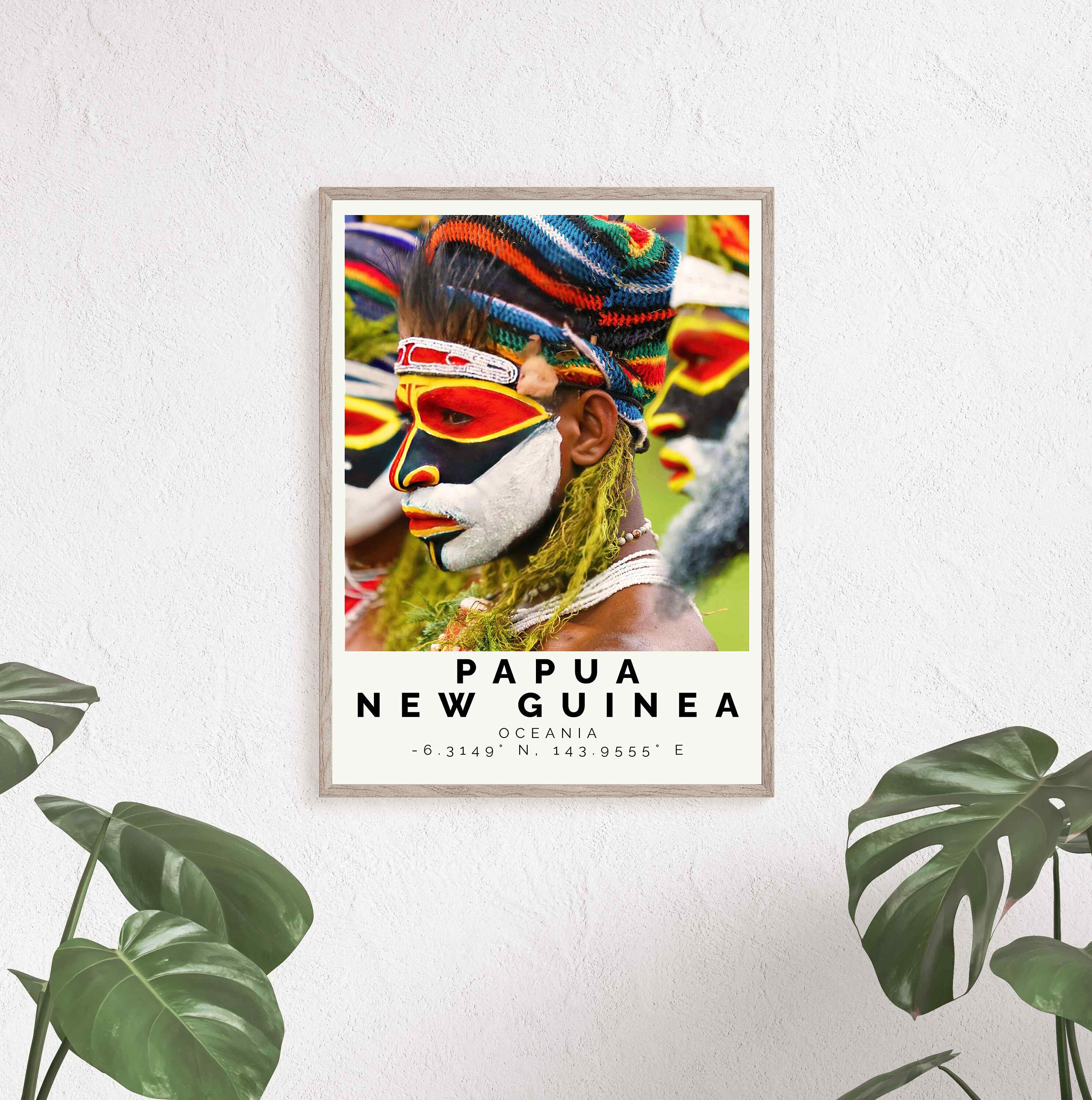 Papua New Guinea Poster Colorful Print Papua New Guinea Wall - Etsy