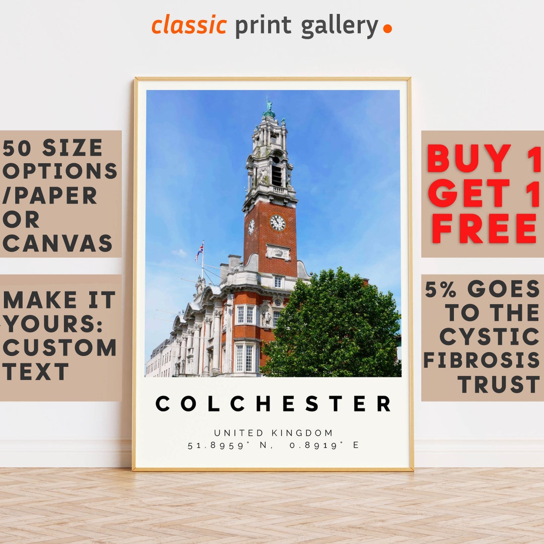 Colchester Poster Colorful Print, Colchester Wall Art, Colchester Photo ...