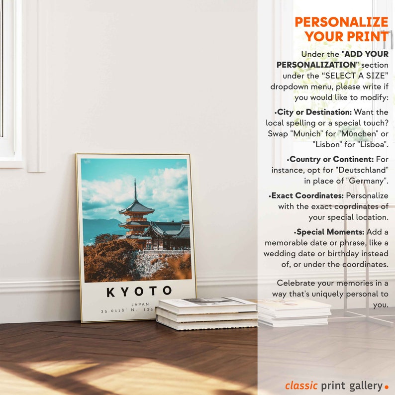 Kyoto Poster Colorful Print, Kyoto Wall Art, Kyoto Photo Decor, Kyoto ...