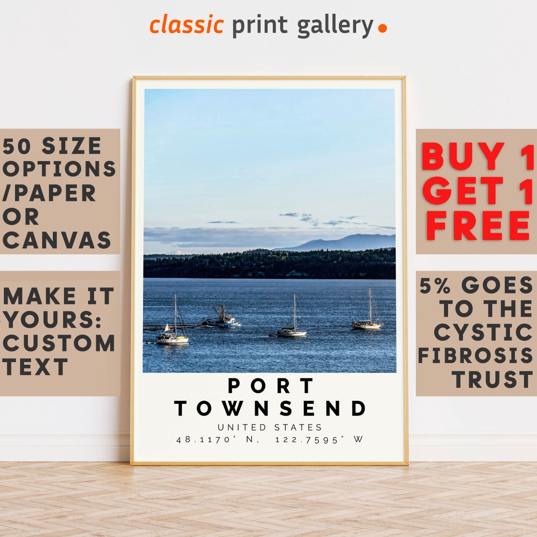 Port Townsend Poster Colorful Print, Port Townsend Wall Art, Port ...
