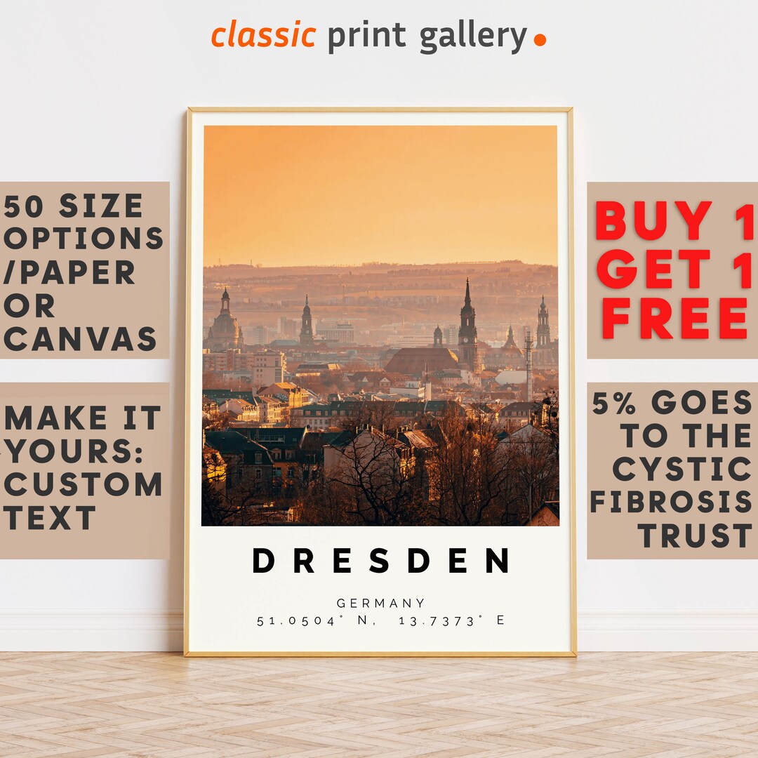 Dresden Poster Colorful Print, Dresden Wall Art, Dresden Photo Decor ...