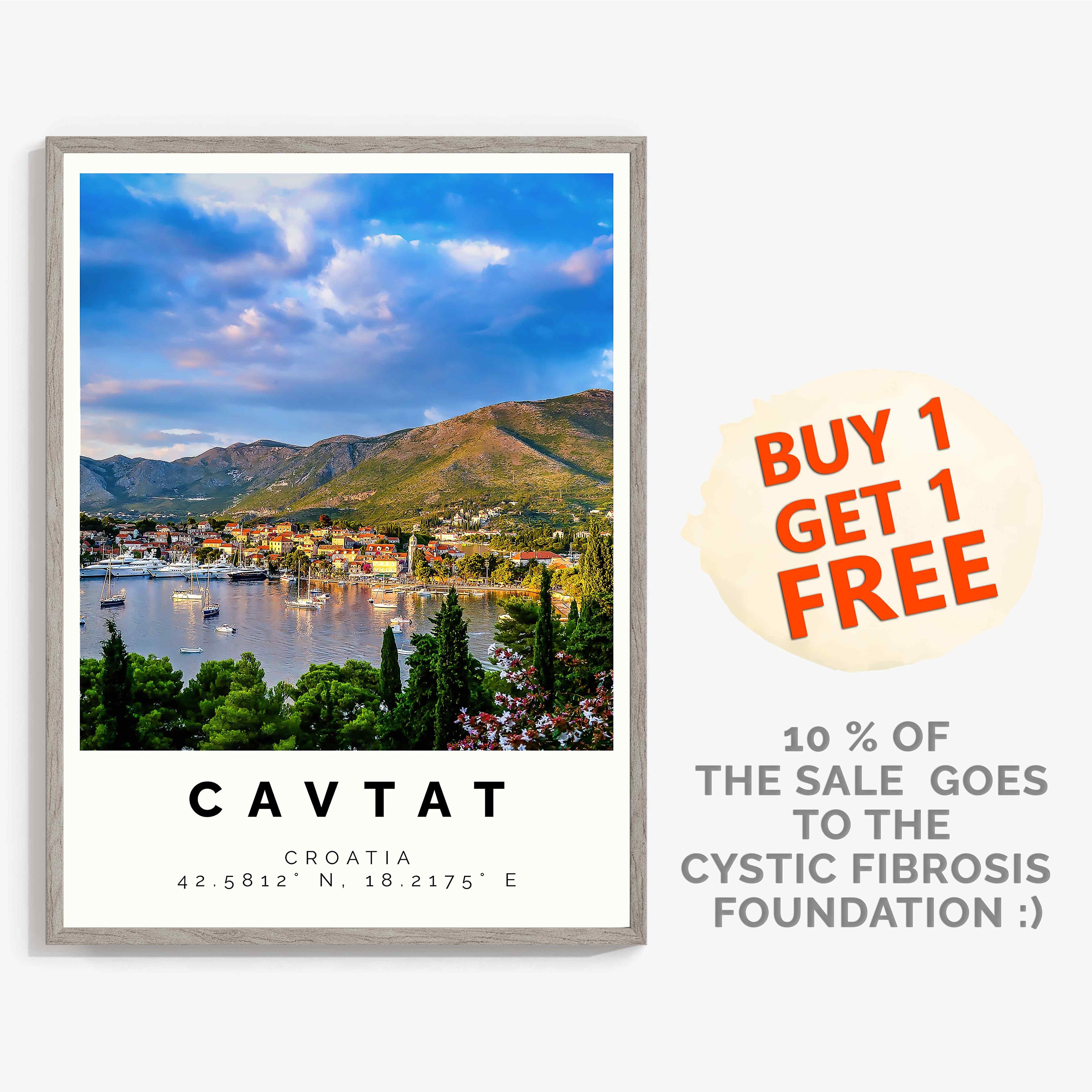 Cavtat Poster Colorful Print Cavtat Wall Art Cavtat Photo - Etsy